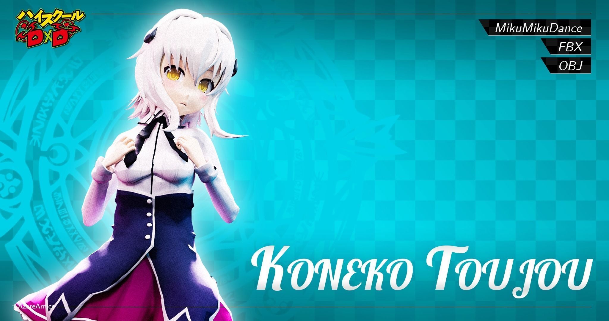3D model Highschool DxD - Koneko Toujou MMD Model VR / AR / low-poly ...