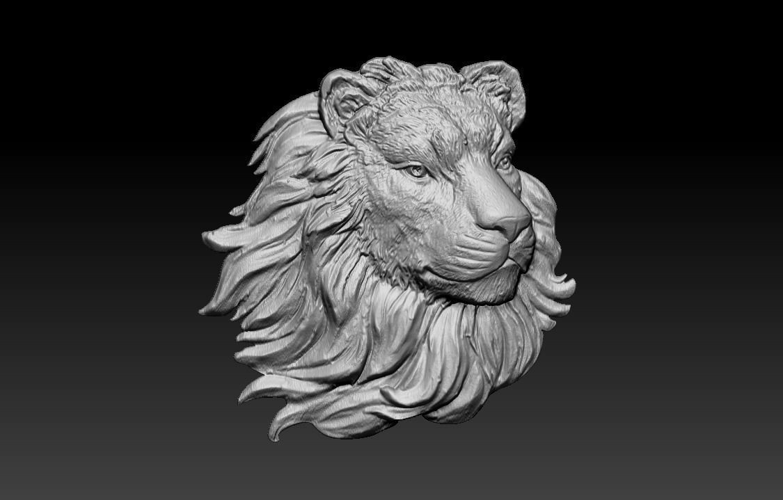 LionHead gold lion head 3D model 3D printable | CGTrader