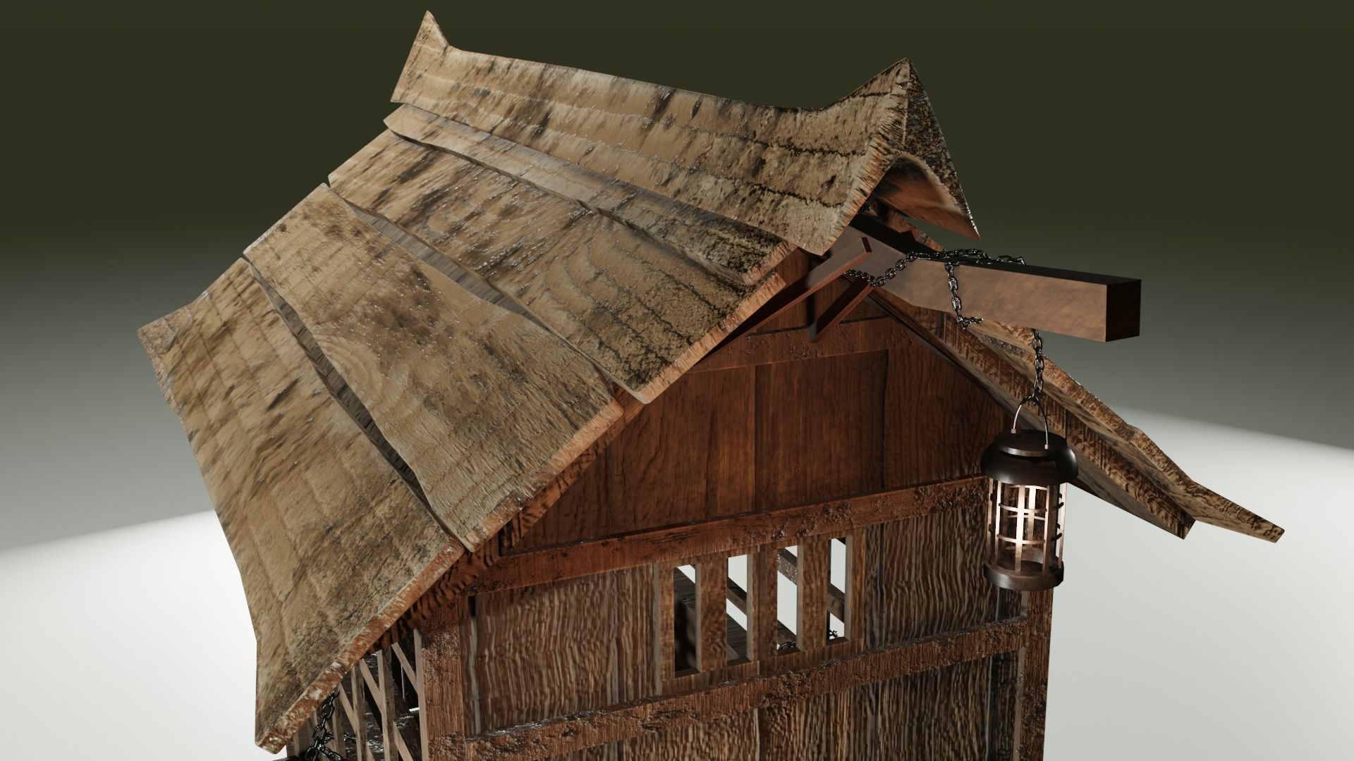 3D model Medieval Horse Cage Cart LP 3D model prisoner carriage VR / AR ...