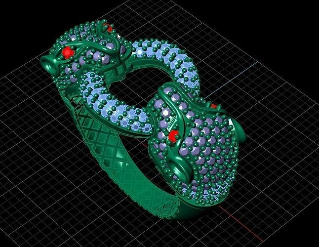 Kaplan yuzuk tasli - stone tiger ring 3 d baski 3D model 3D printable ...