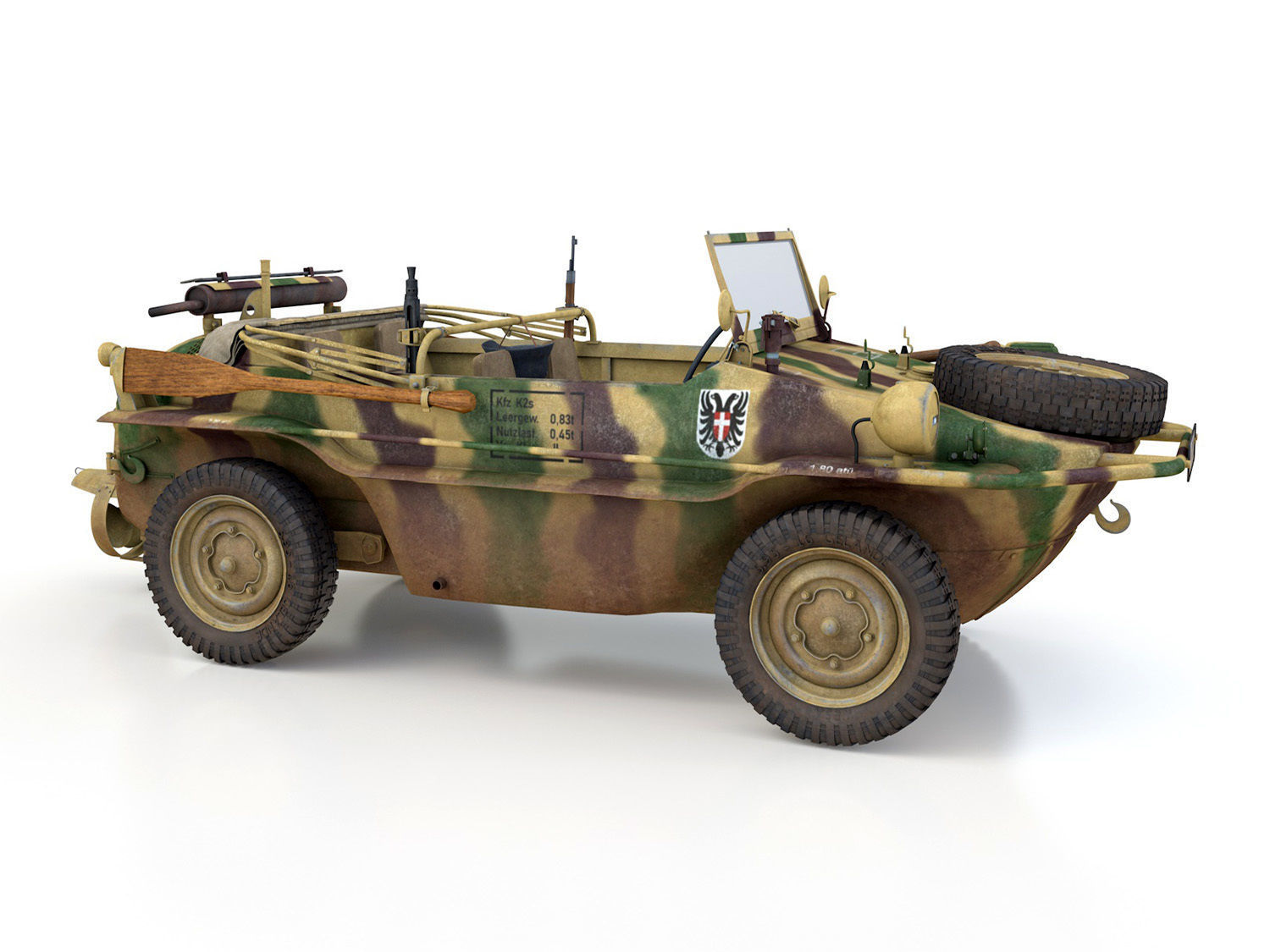VW - Typ 166 - Schwimmwagen - 2 Panzer Division 3D model | CGTrader