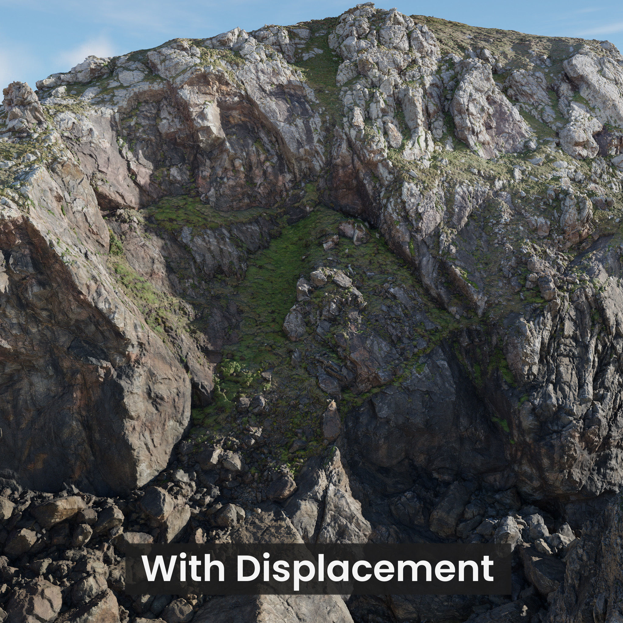 Large Coast Line Cliff PBR Scan 3D model | CGTrader