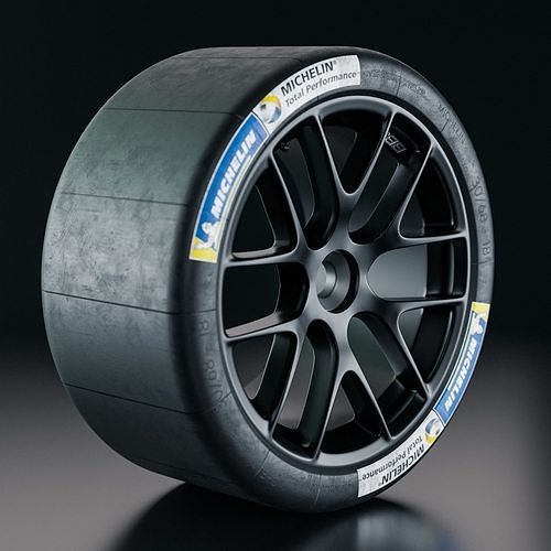 MICHELIN Racing Wheel HighPoly LowPoly 3D model | CGTrader
