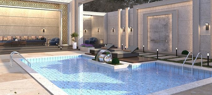 swimming pool 3D model | CGTrader