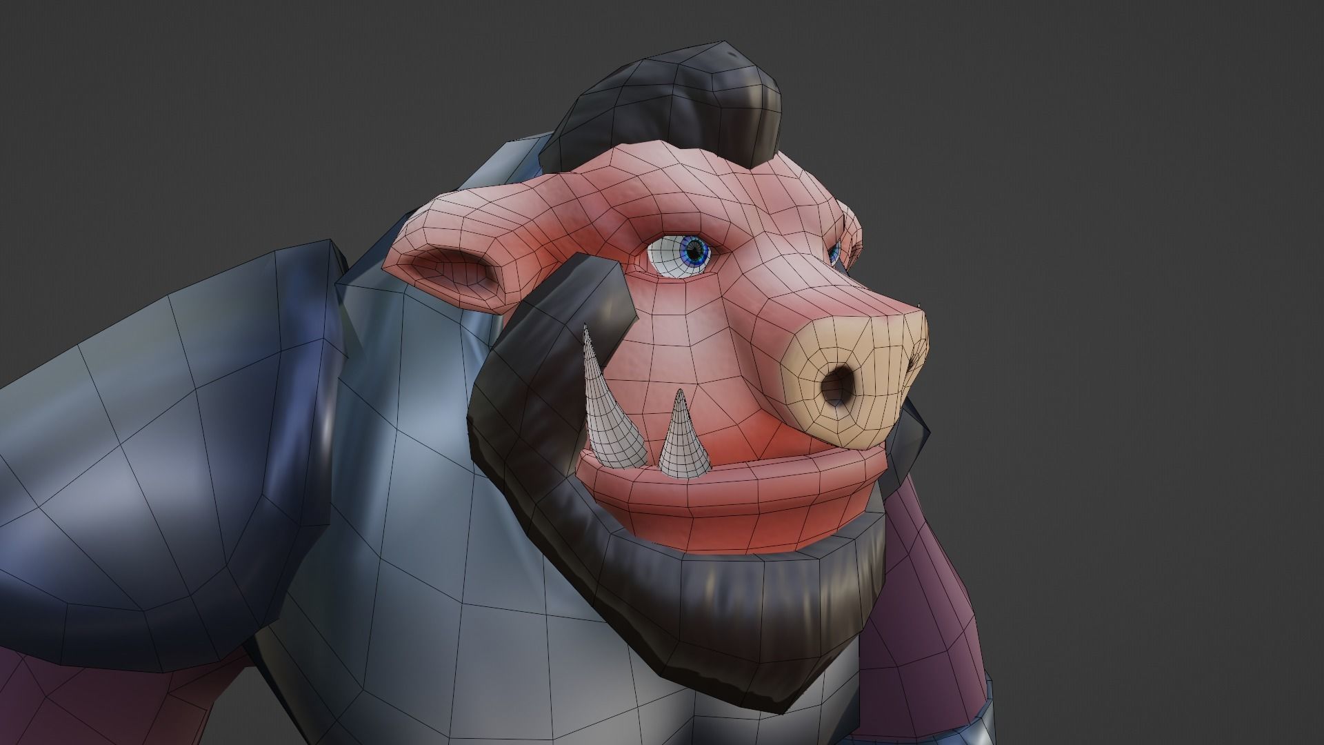 3D model Pig Character Low Poly VR / AR / low-poly | CGTrader