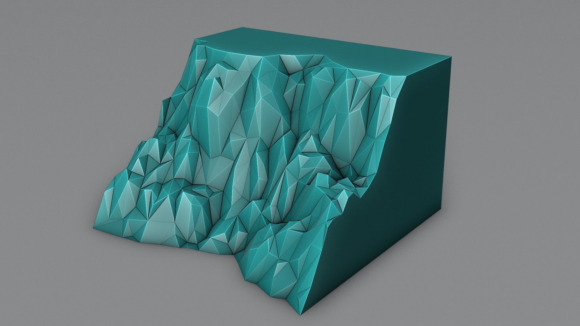 3D model Isometric Ice Cliff VR / AR / low-poly | CGTrader
