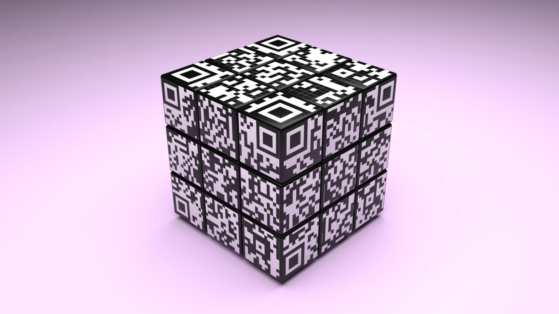 QR Code Rubiks Cube 3D model | CGTrader
