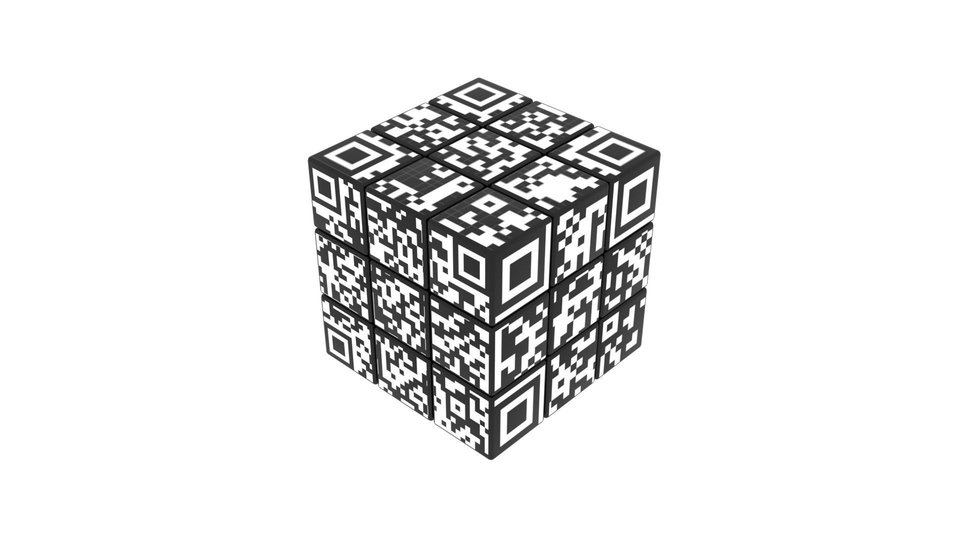 QR Code Rubiks Cube 3D model | CGTrader