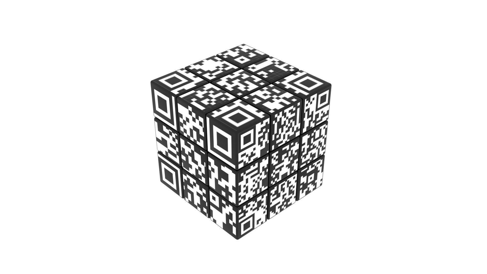 QR Code Rubiks Cube 3D model | CGTrader