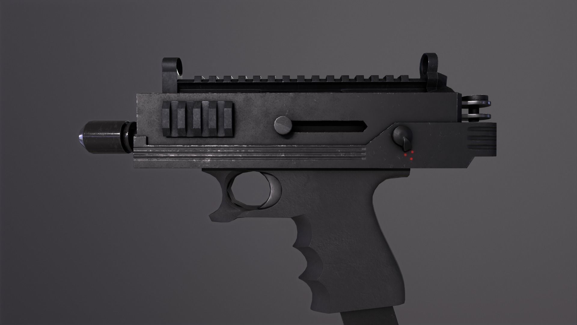 3D model Mini Uzi sub machine gun concept VR / AR / low-poly | CGTrader