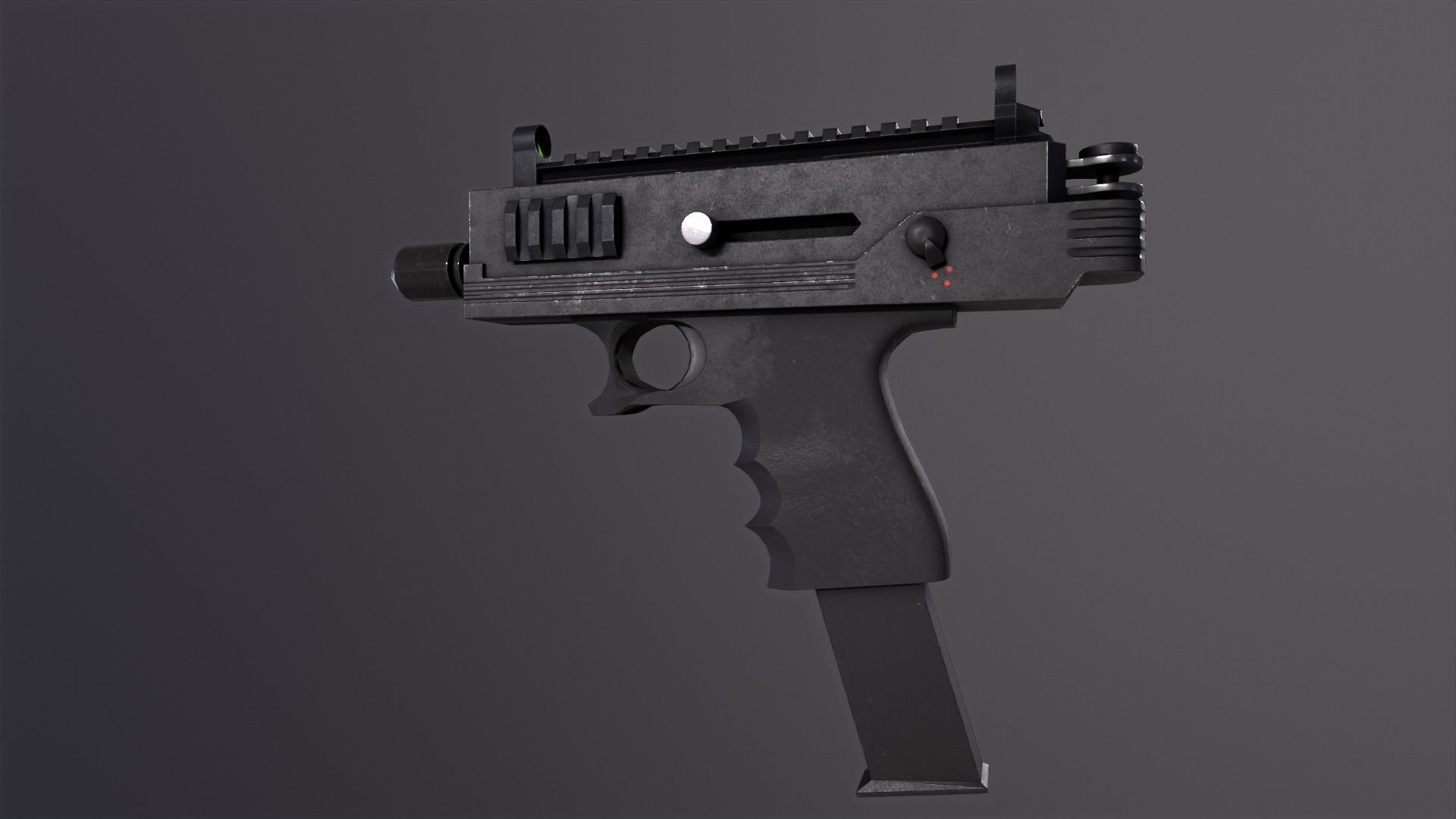 3D model Mini Uzi sub machine gun concept VR / AR / low-poly | CGTrader