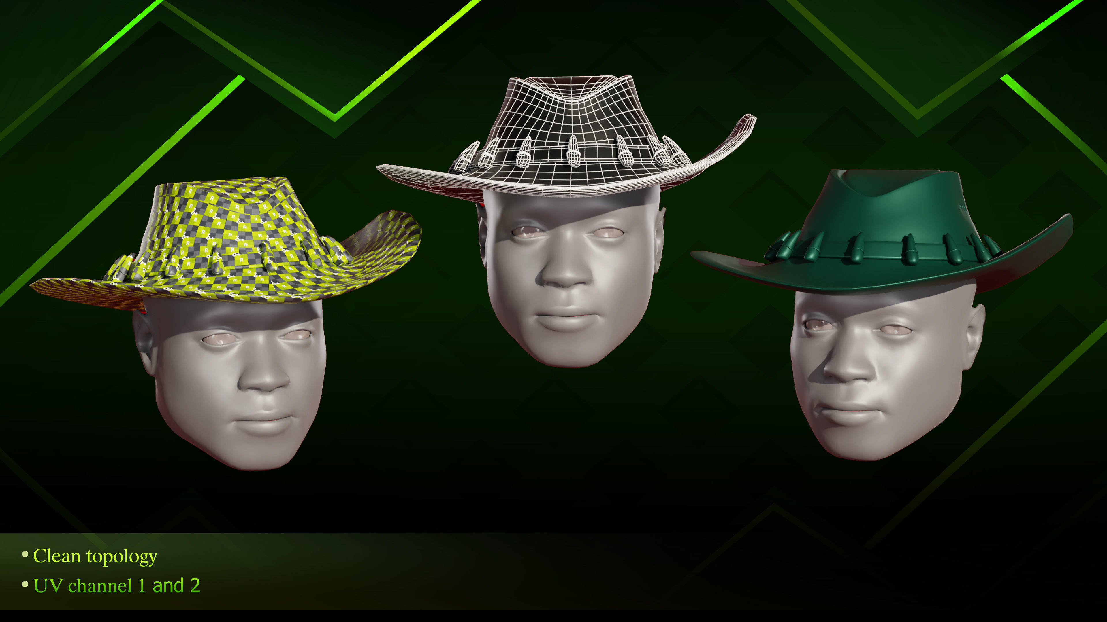3D model 20 Hat diffrent VR / AR / low-poly | CGTrader