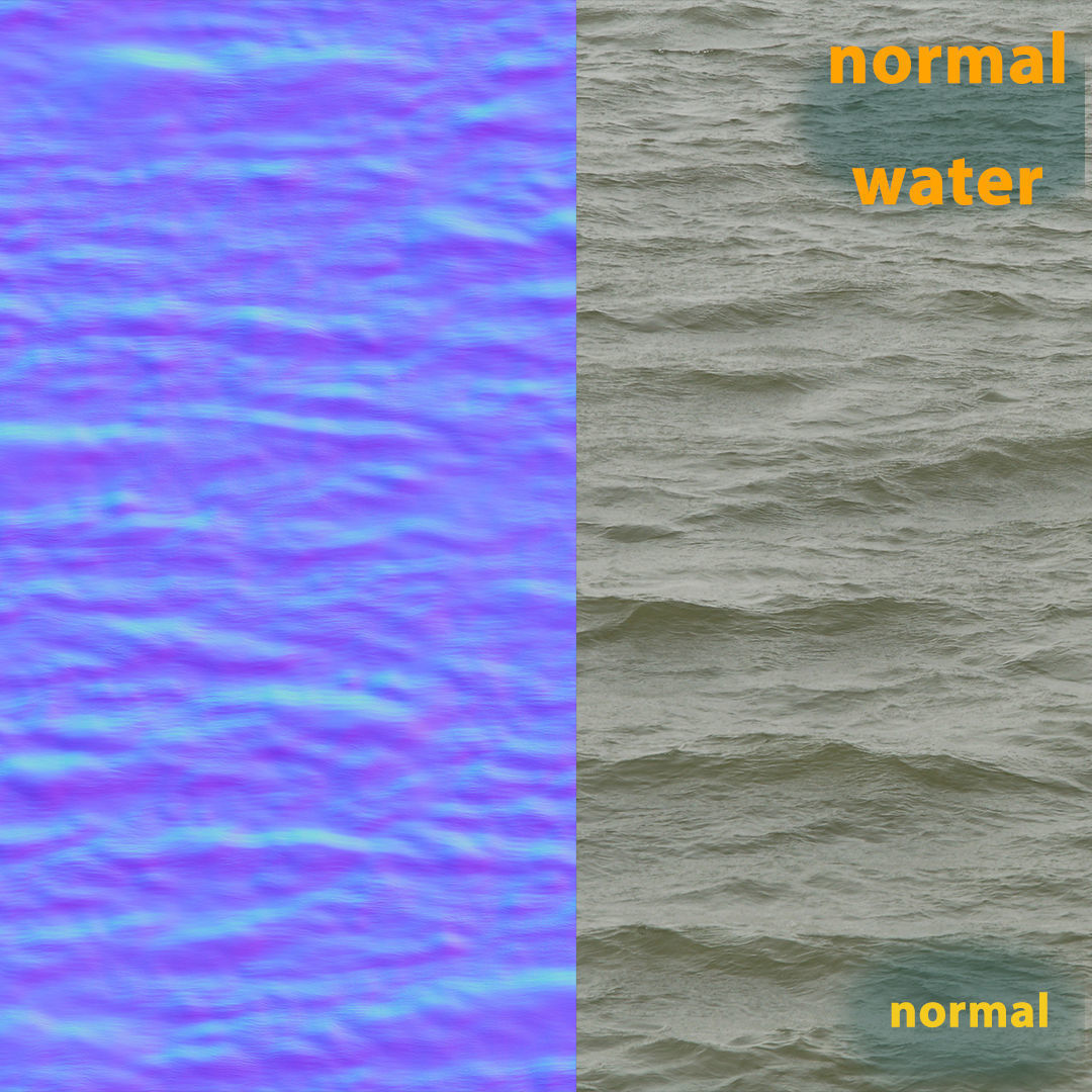 Texture 5 normal water VR / AR / low-poly | CGTrader