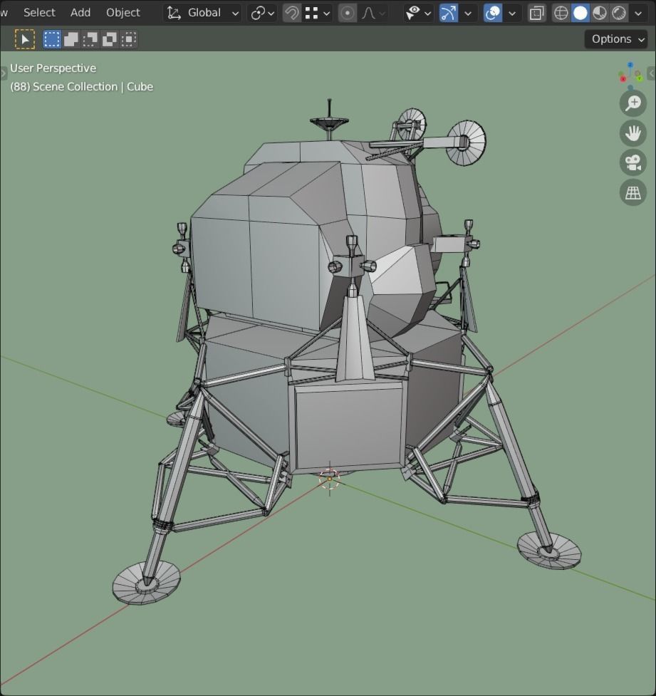 3D model Moon Lander VR / AR / low-poly | CGTrader