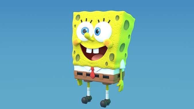 SpongeBob SquarePants 3D model rigged | CGTrader
