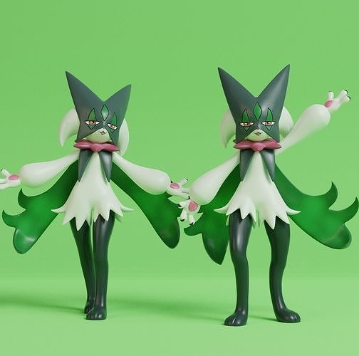 Pokemon - Meowscarada with 2 poses 3D model 3D printable | CGTrader