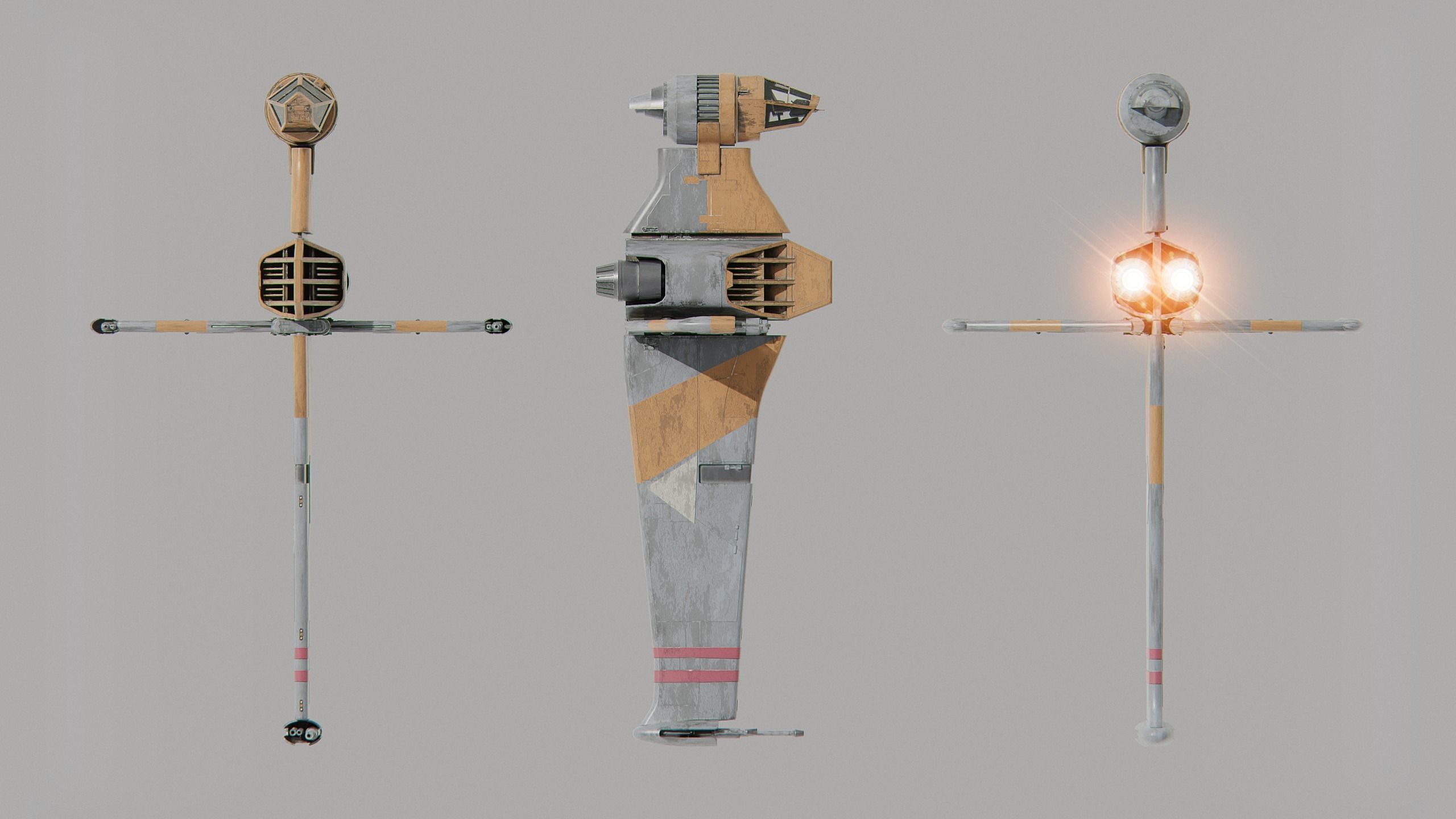 Resistance B-wing Starfighter - Star Wars 3D model | CGTrader