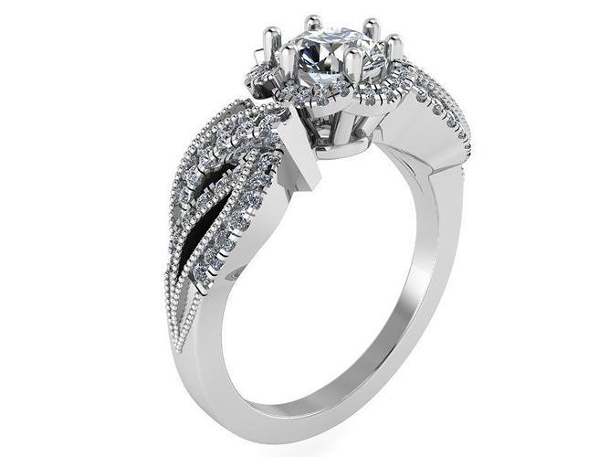 Black and White diamond textured ring 2362 3D print model 3D model 3D ...