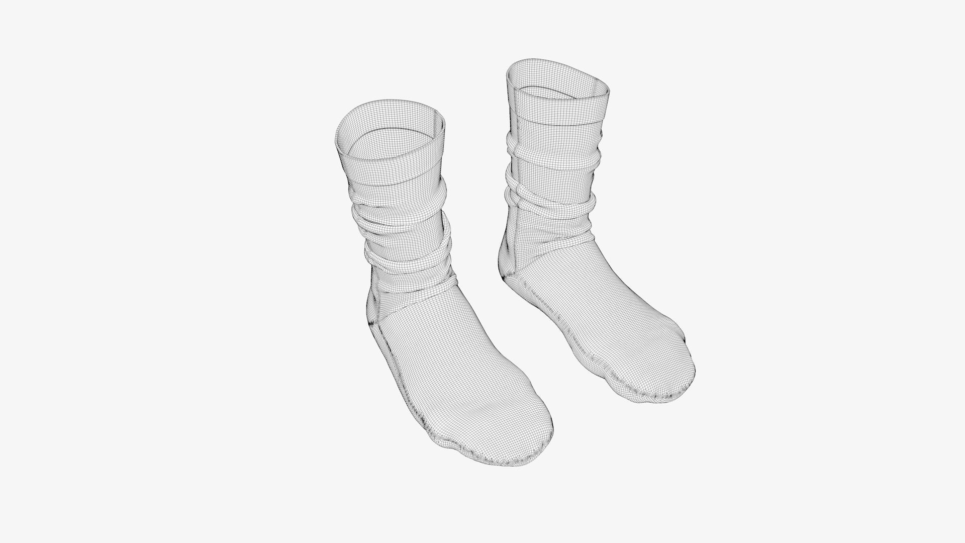 Long Socks Modeling 3D model | CGTrader