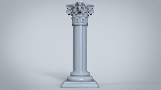 Roman pillar candle deco 3D model 3D printable | CGTrader
