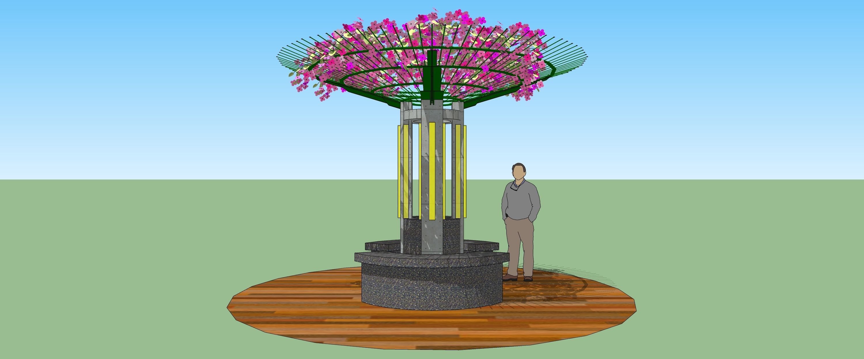 PERGOLA DECORATIVE WITH CLIMBING PLANS 3D SKETCHUP AND AUTOCAD 3D model ...