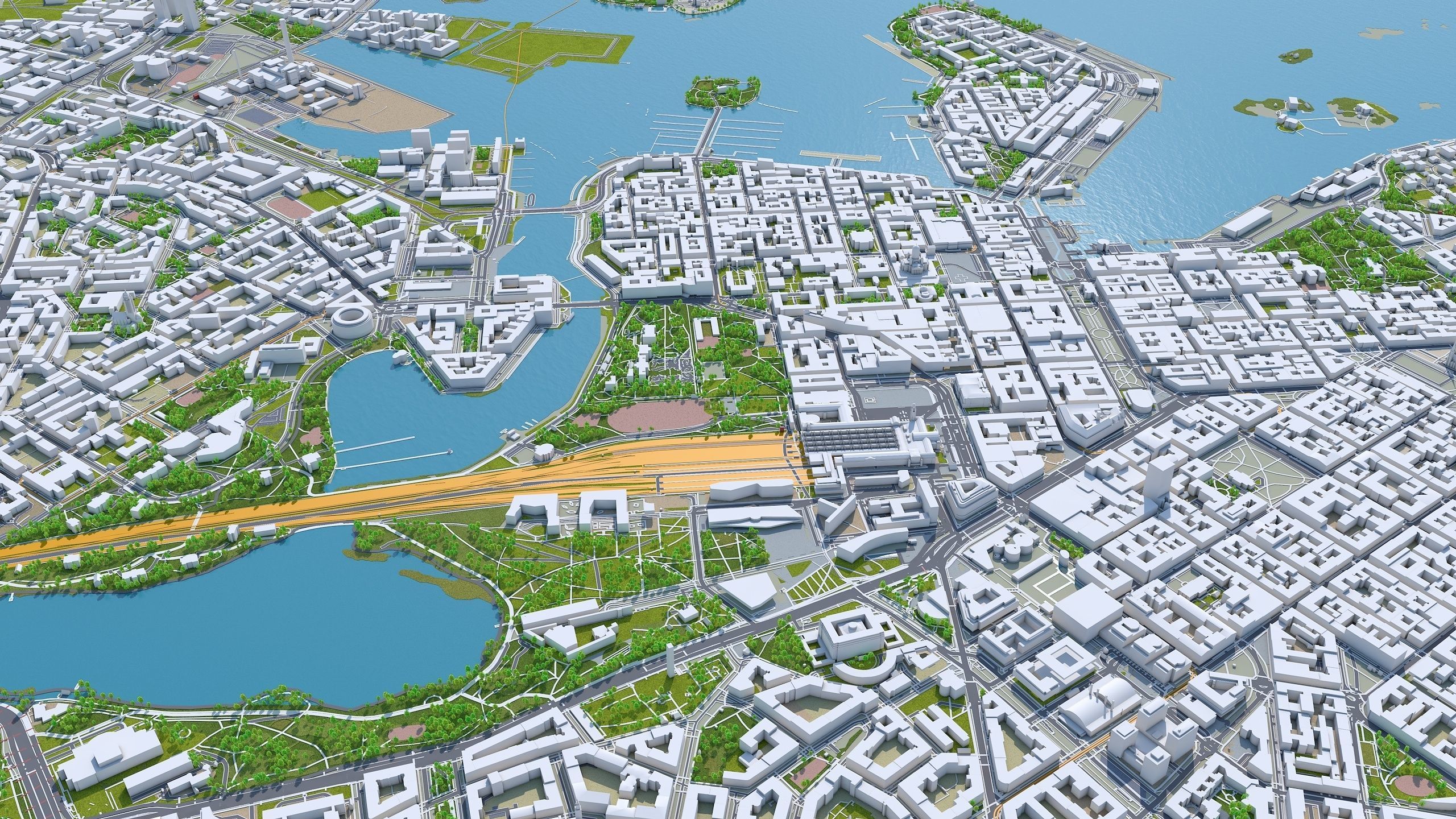 3D model Helsinki Downtown Finland VR / AR / low-poly | CGTrader