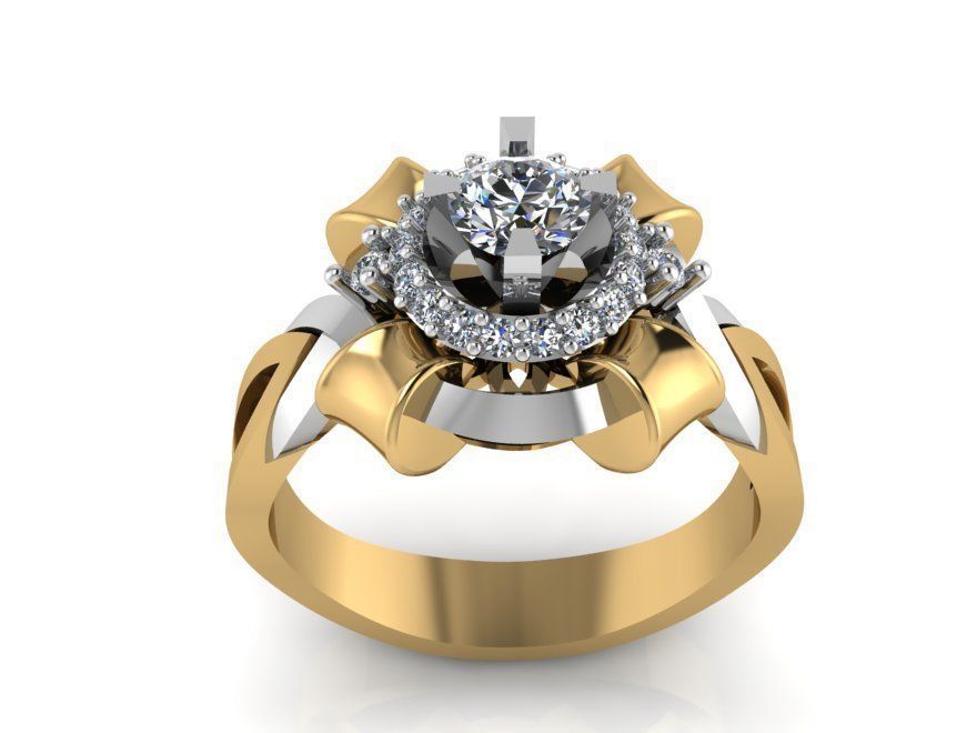 Diamond signet collection 2405 3D print model 3D model 3D printable ...