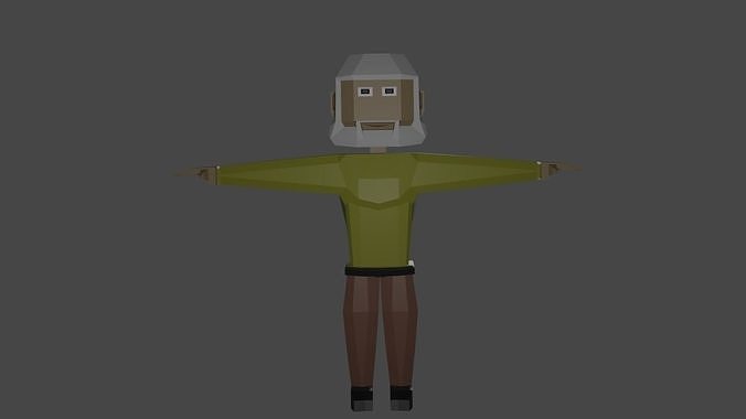 Old man low poly free VR / AR / low-poly 3D model | CGTrader