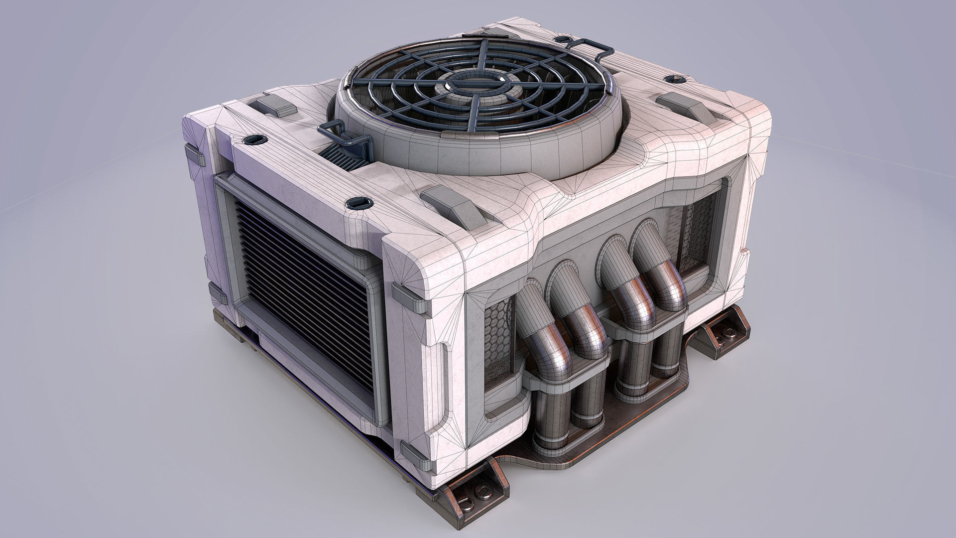 3D model Sci-Fi air conditioner VR / AR / low-poly | CGTrader