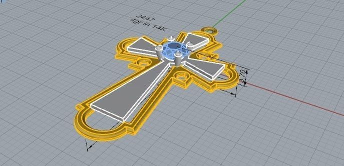 Nice cross pendant 2447 3D print model 3D model 3D printable | CGTrader