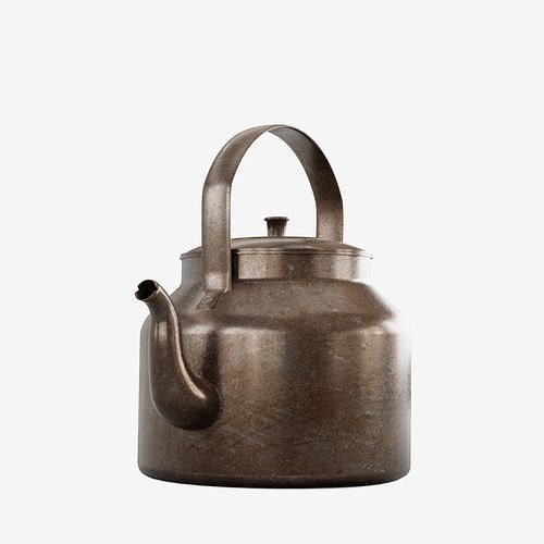 Used Stainless Steel Kettle 3D model | CGTrader