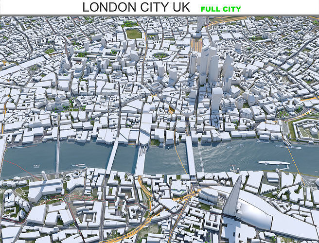 3D model London City Center United Kingdom VR / AR / low-poly | CGTrader