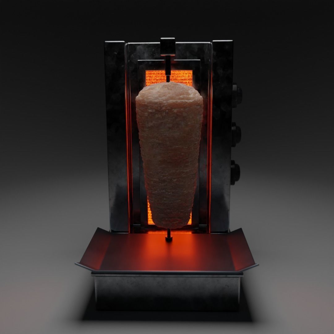3D model Kebab grill VR / AR / low-poly | CGTrader