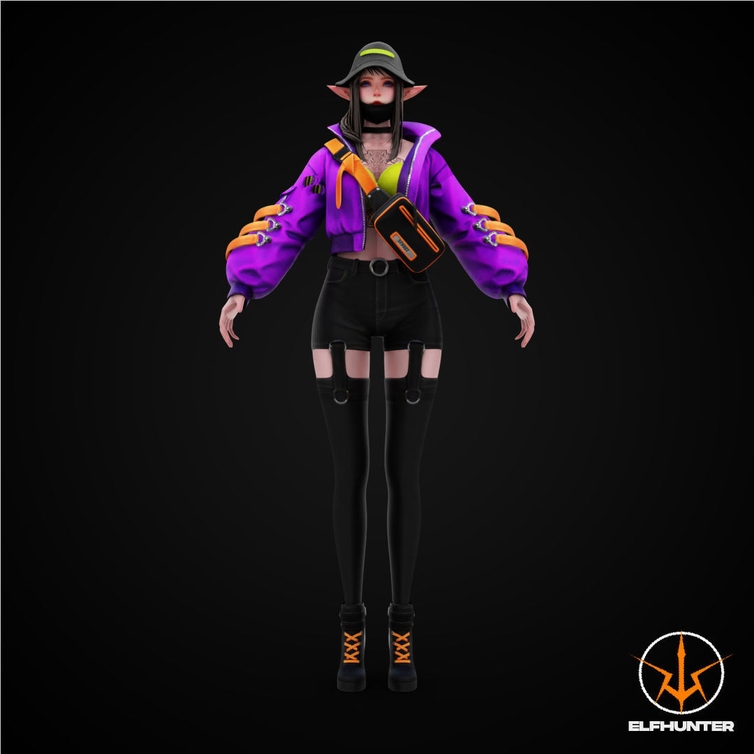 3D model EXCLUSIVE EDITION RIGGED CHARACTER ELF HYPEBEAST VR / AR / low ...