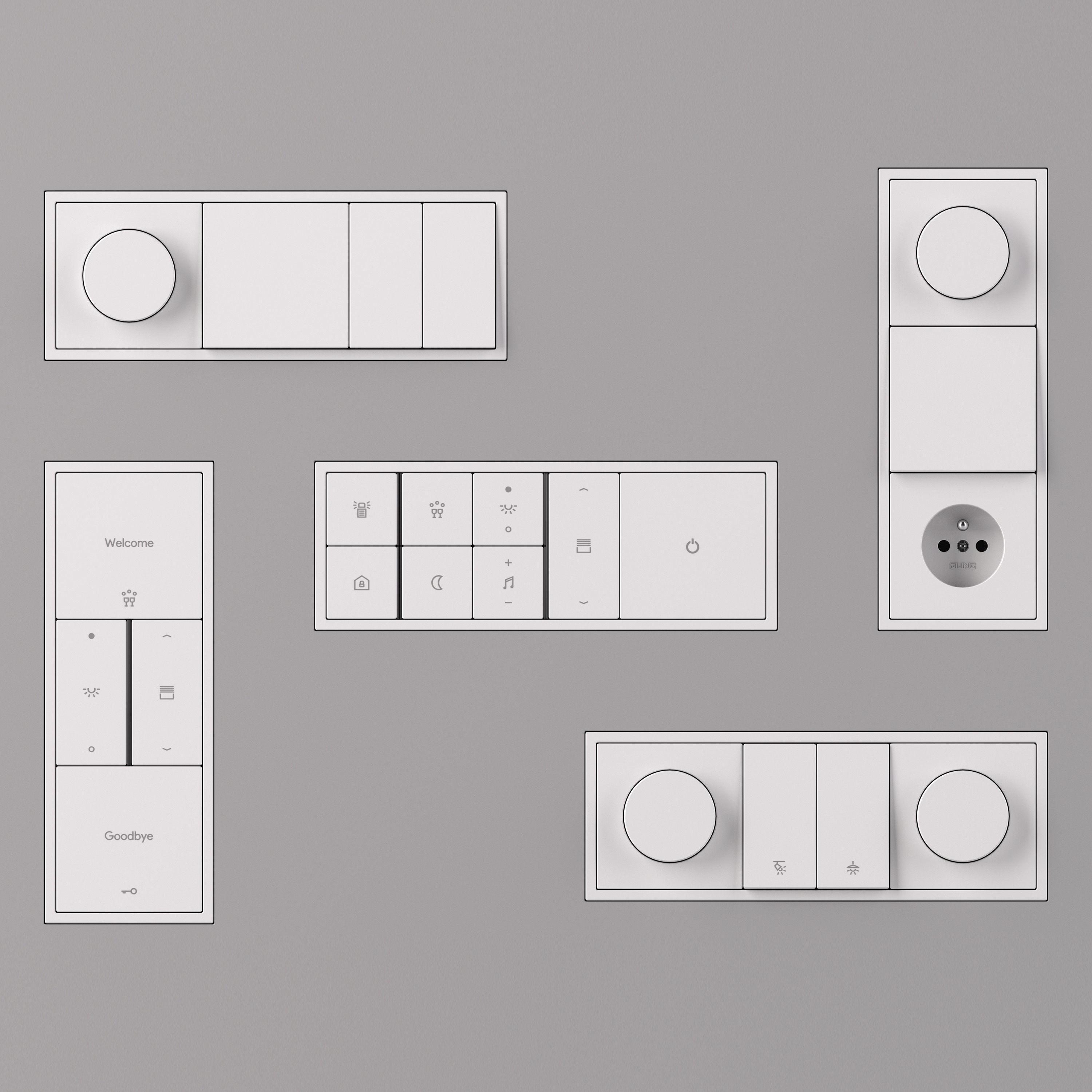 Jung LS ZERO KNX Smart Home Kit 34 items 3D model | CGTrader