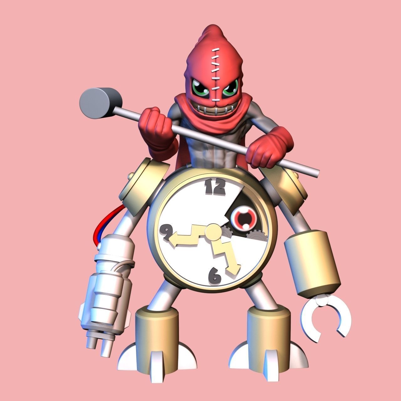 Digimon Clockmon Fan Art 3D model 3D printable | CGTrader