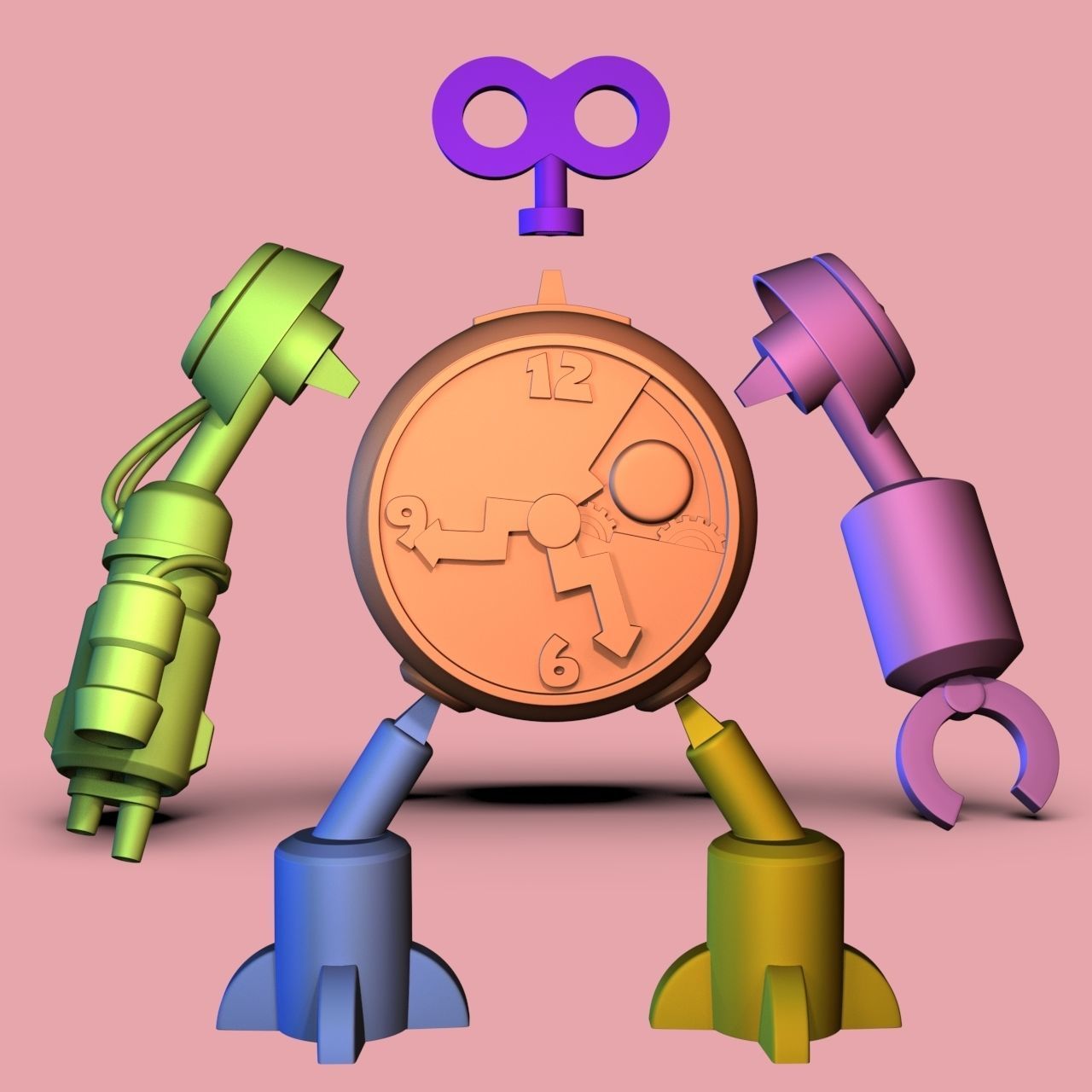 Digimon Clockmon Fan Art 3D model 3D printable | CGTrader