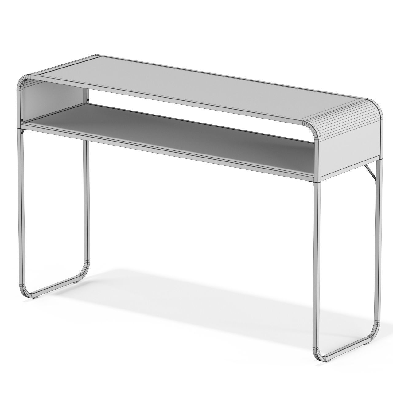 Curved Metal Frame Rectangle 3D model | CGTrader