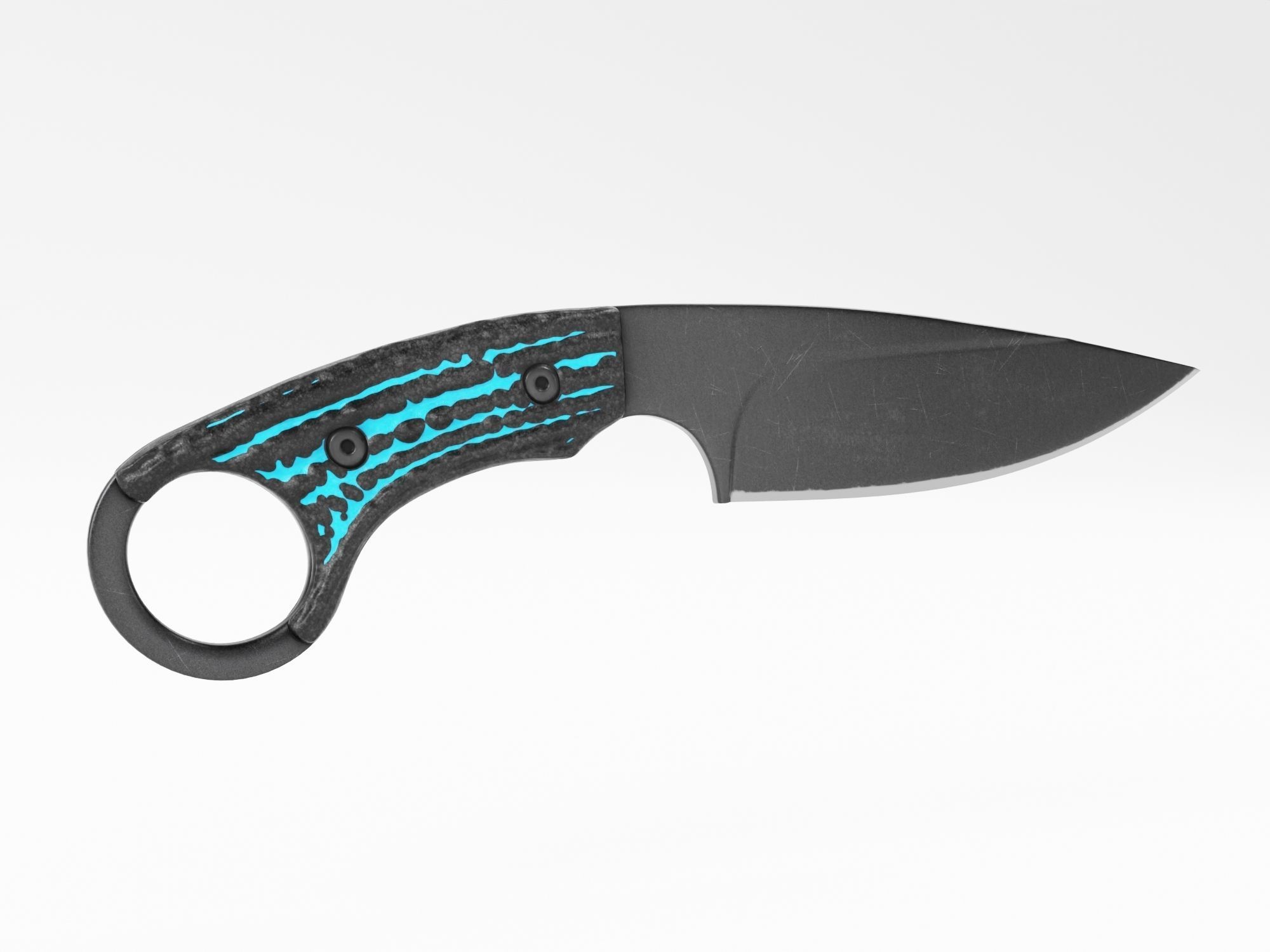 3D model Tactical Combat Knife - Military - Karambit Style 01 Blue VR ...