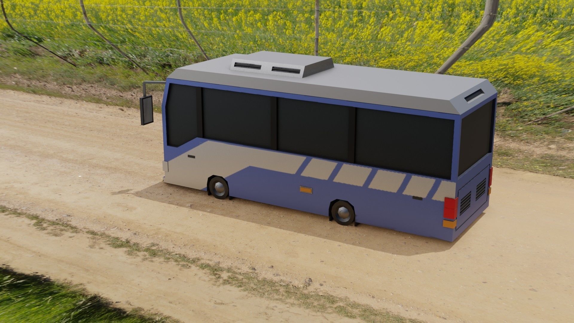 3D model Low poly bus cartoon VR / AR / low-poly | CGTrader