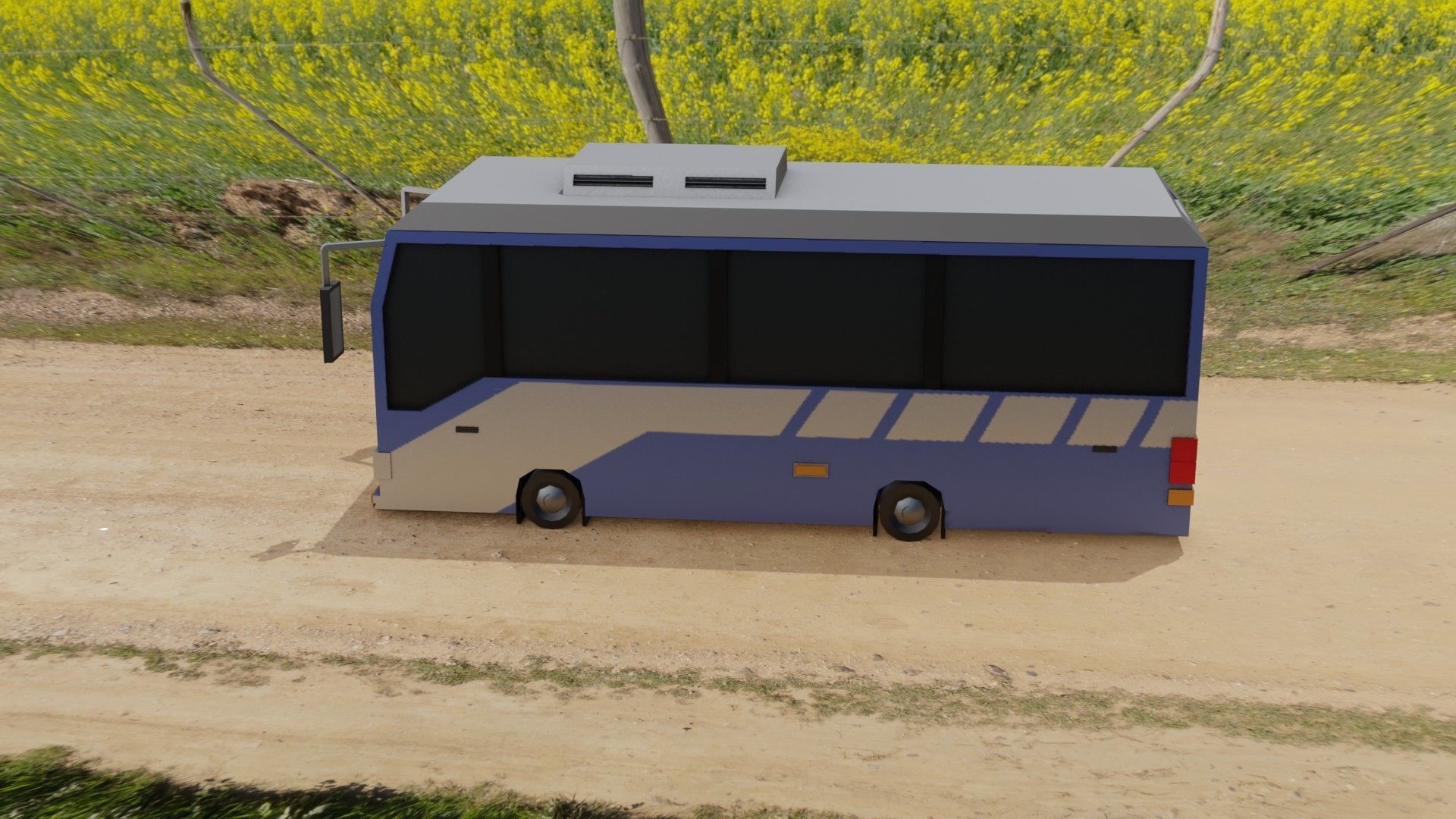 3D model Low poly bus cartoon VR / AR / low-poly | CGTrader
