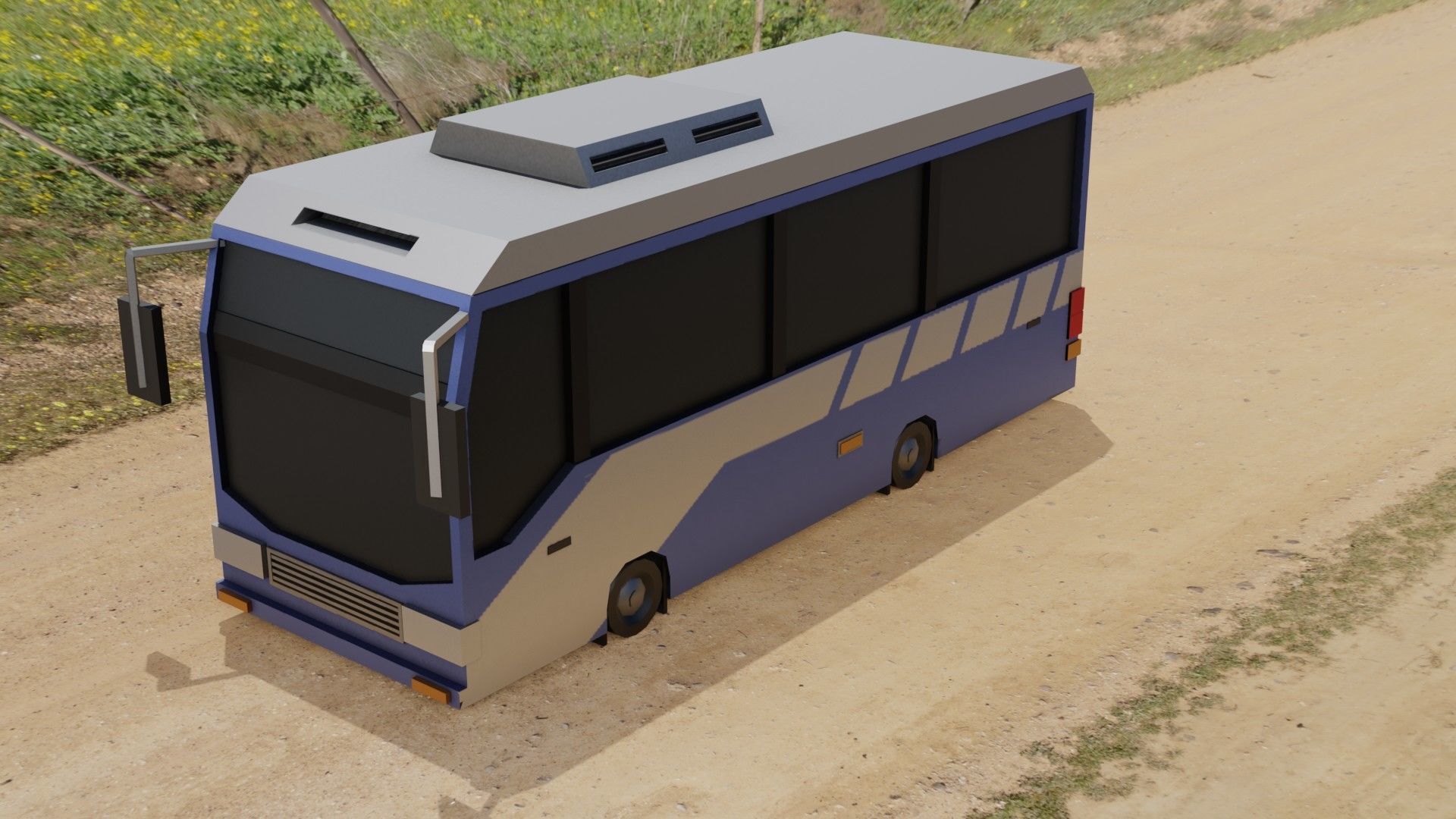 3D model Low poly bus cartoon VR / AR / low-poly | CGTrader
