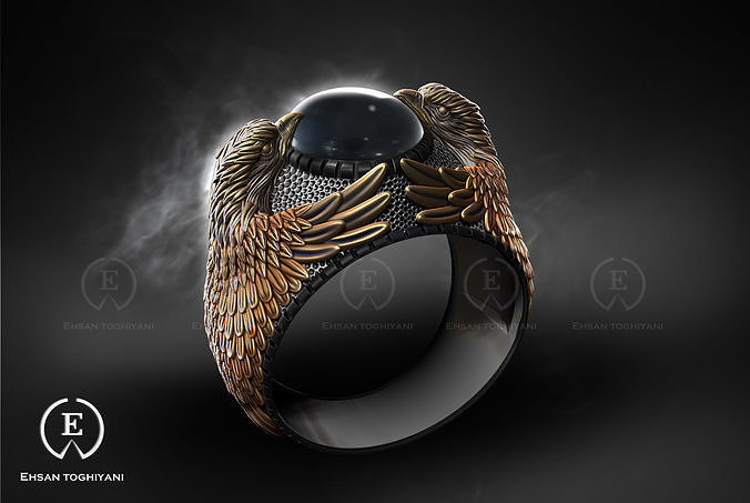 eagel ring 3D model 3D printable | CGTrader