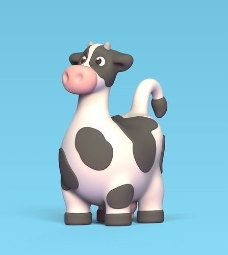 Stylized Cow 3D model 3D printable | CGTrader