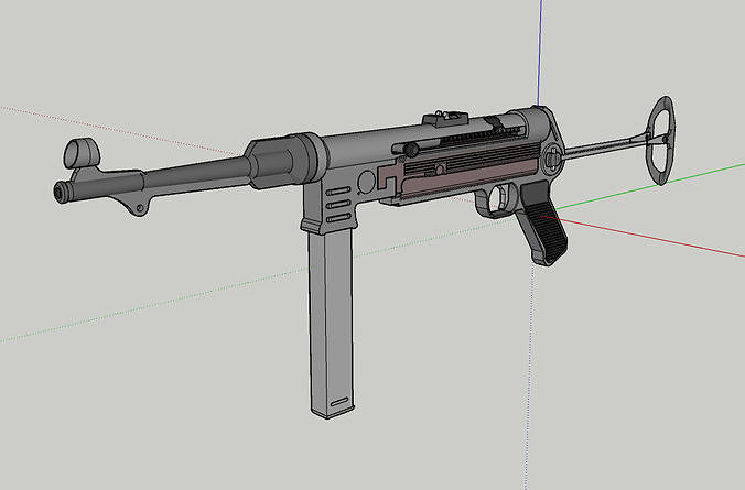 3D model MP-40 machine gun VR / AR / low-poly | CGTrader
