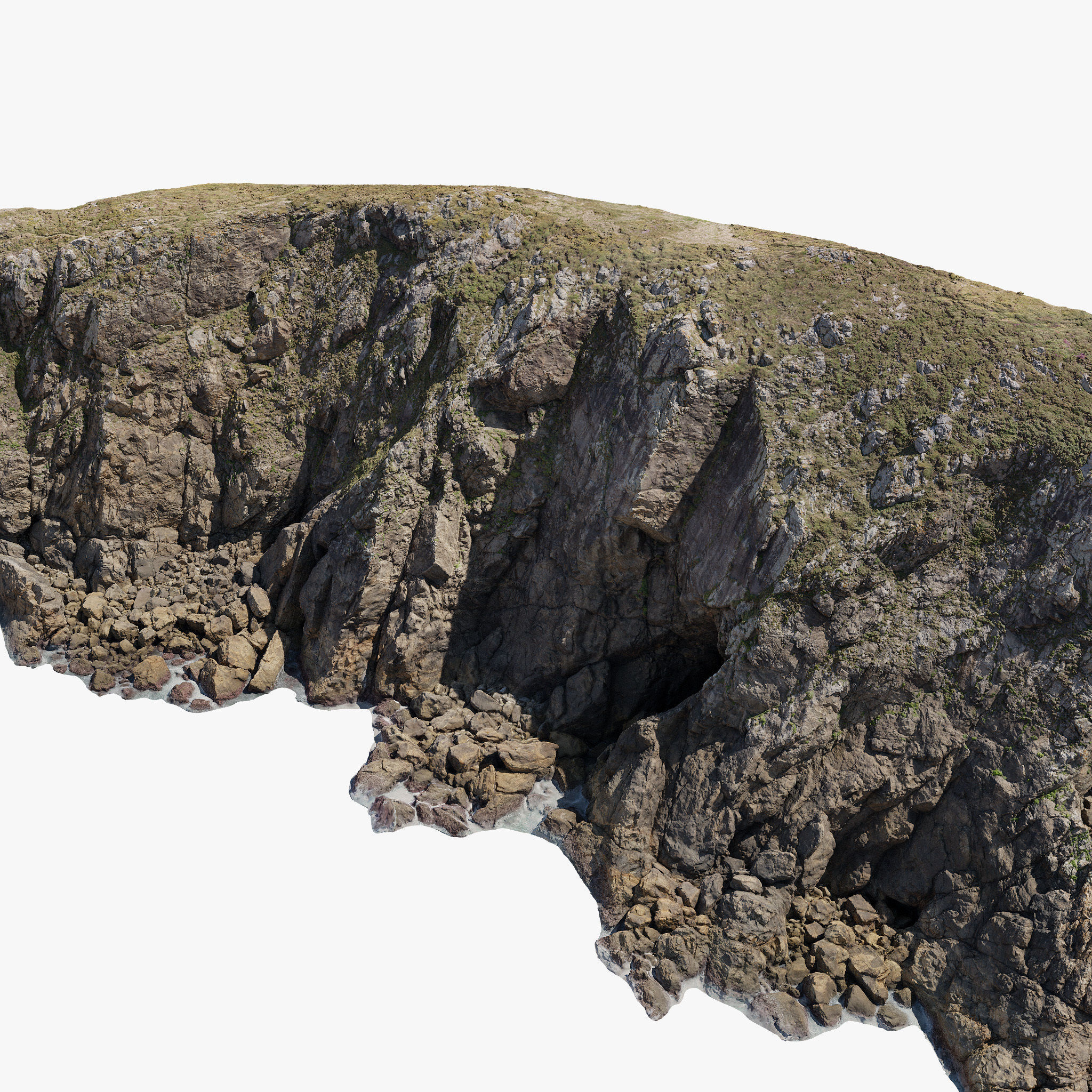3D model Large Coast Line Cliff PBR Scan 03 VR / AR / low-poly | CGTrader