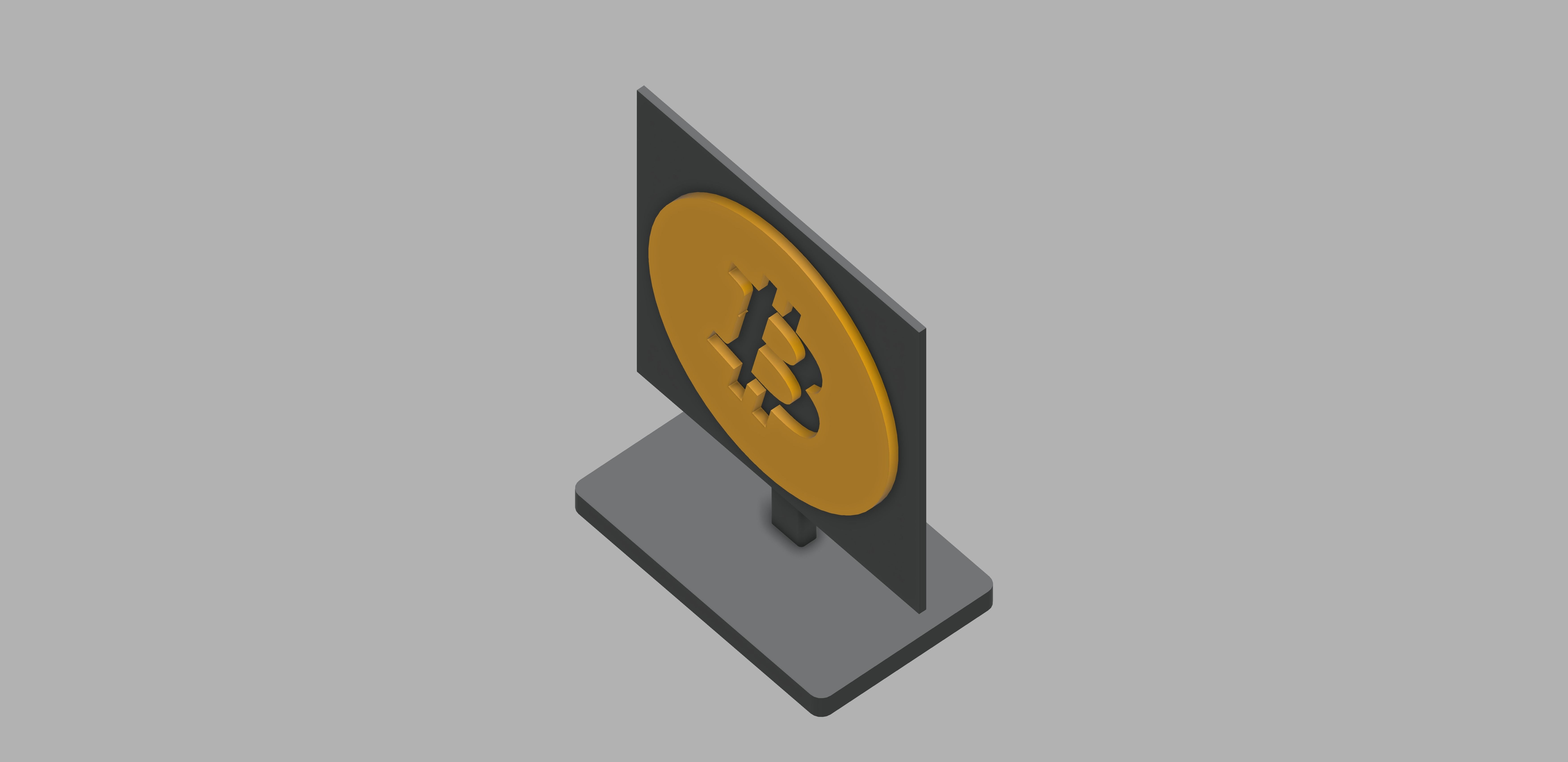 Bitcoin Logo Stand 3D model 3D printable | CGTrader