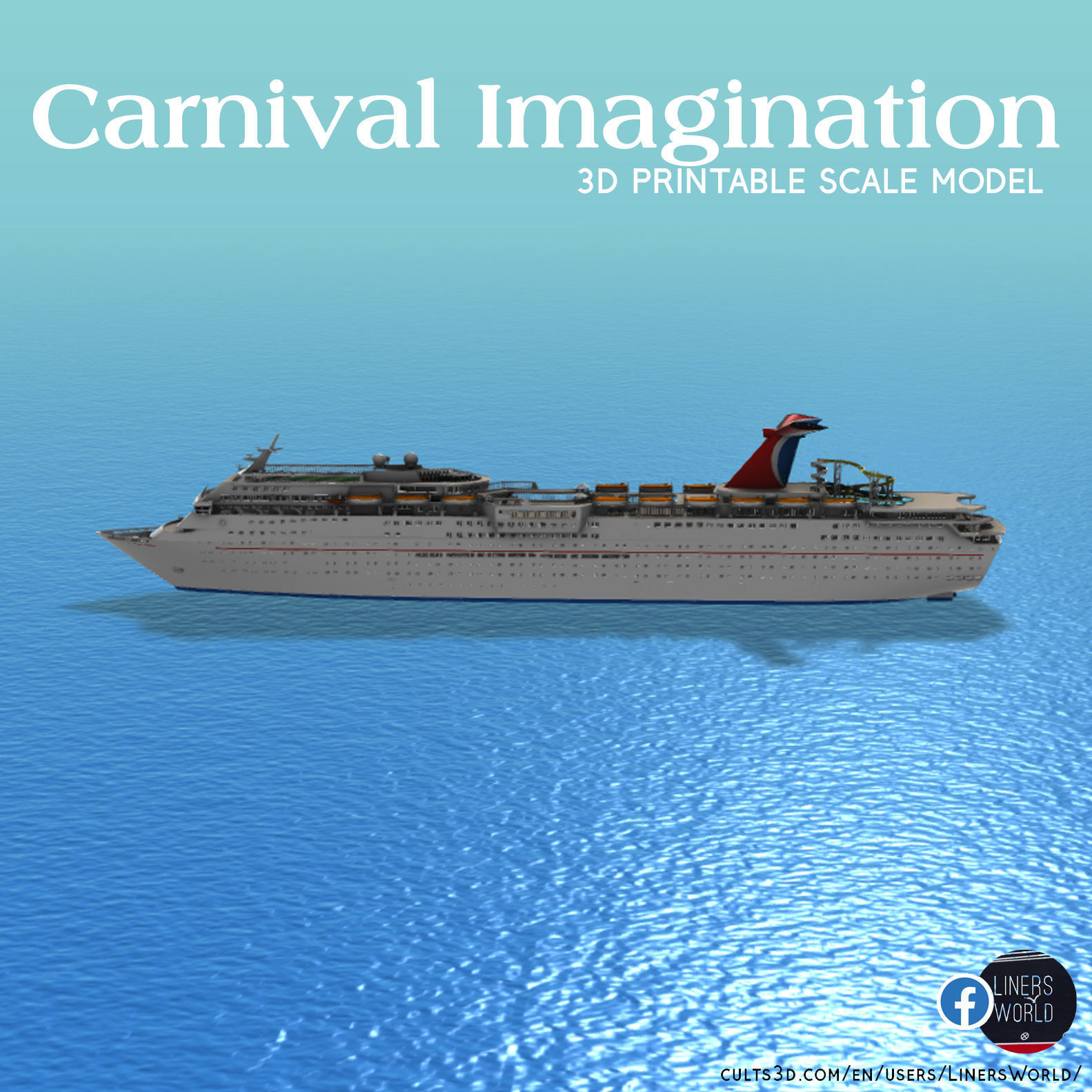 CARNIVAL IMAGINATION cruise ship 3d printable model 3D model 3D ...