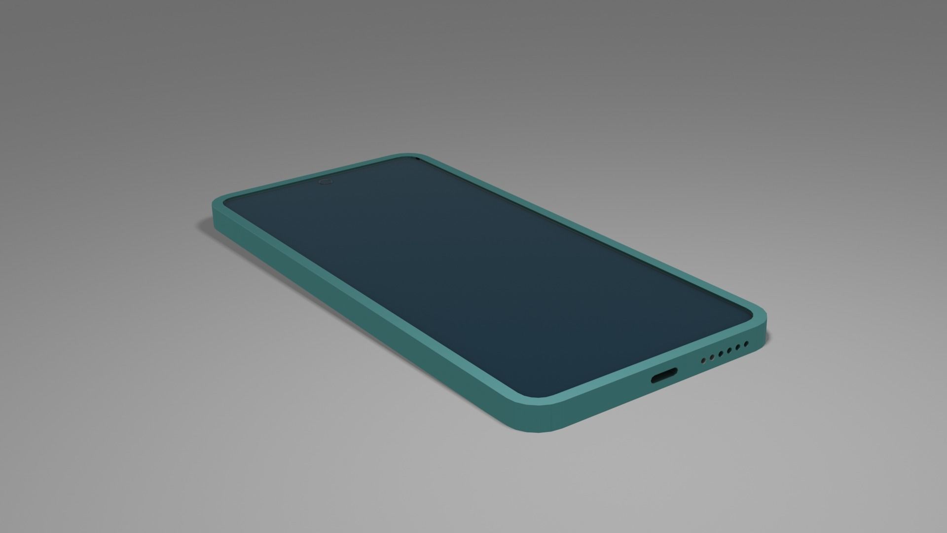 Generic Phone White Blue free 3D model | CGTrader
