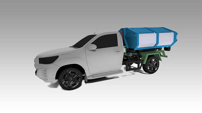 Hookloader mini pick up car truck 3D model 3D printable | CGTrader
